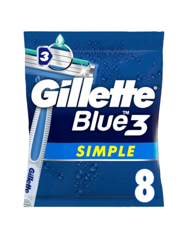 gillette blue 3 simple – 8 pcs – TuniPro